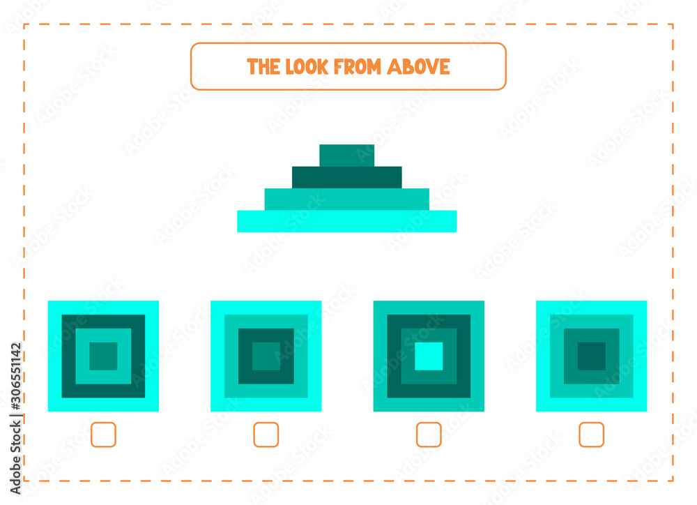 The Look From Above Game. Educational exercises for kids. Worksheets ...