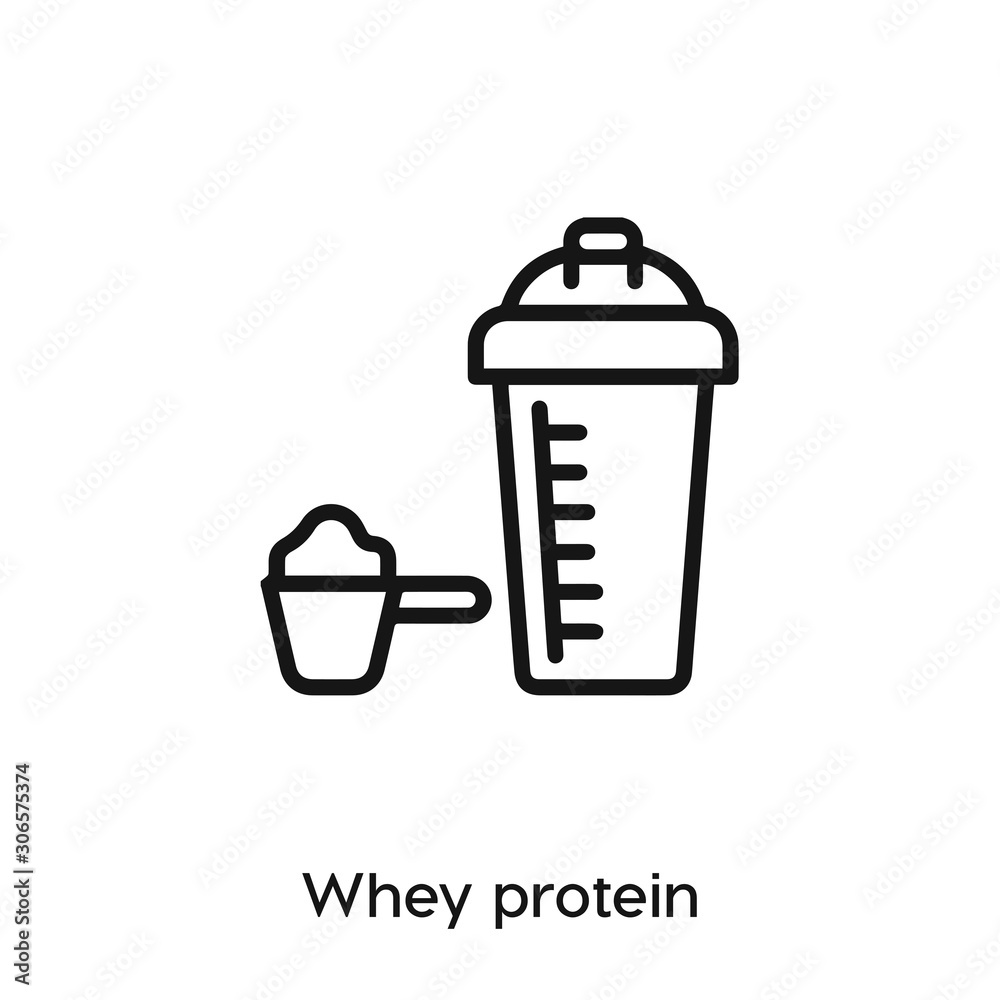 whey protein icon vector sign symbol Stock Vector | Adobe Stock