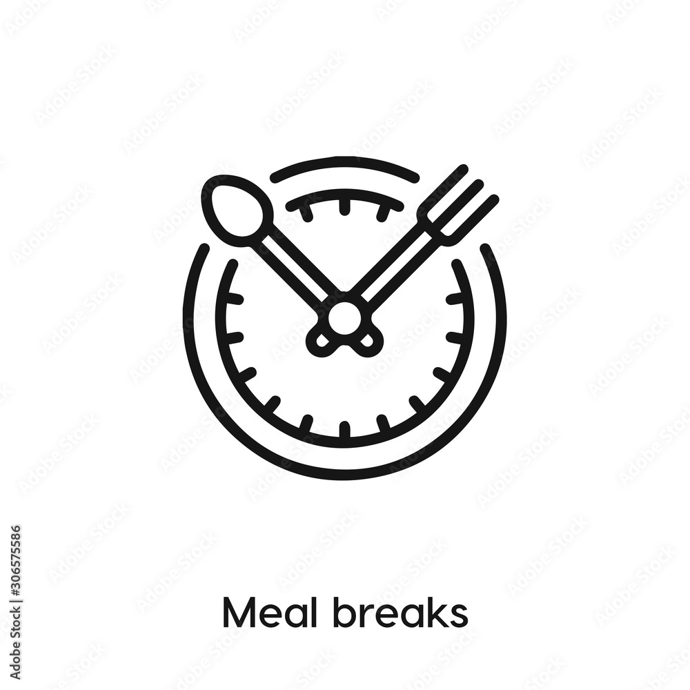 meal breaks icon vector. meal breaks icon vector symbol illustration. Modern simple vector icon ...