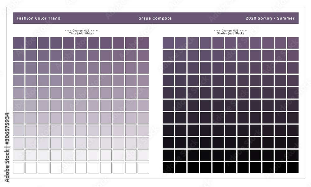 2020 Spring / Summer Colors Palette / Grape Compote / for Textile ...