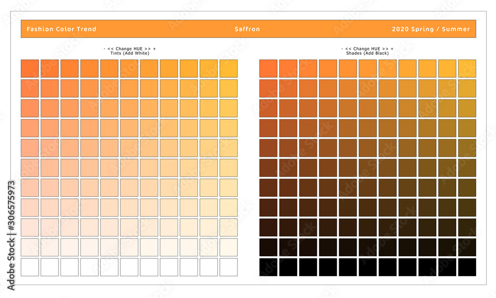2020 Spring / Summer Colors Palette / Saffron / for Textile Prints and ...