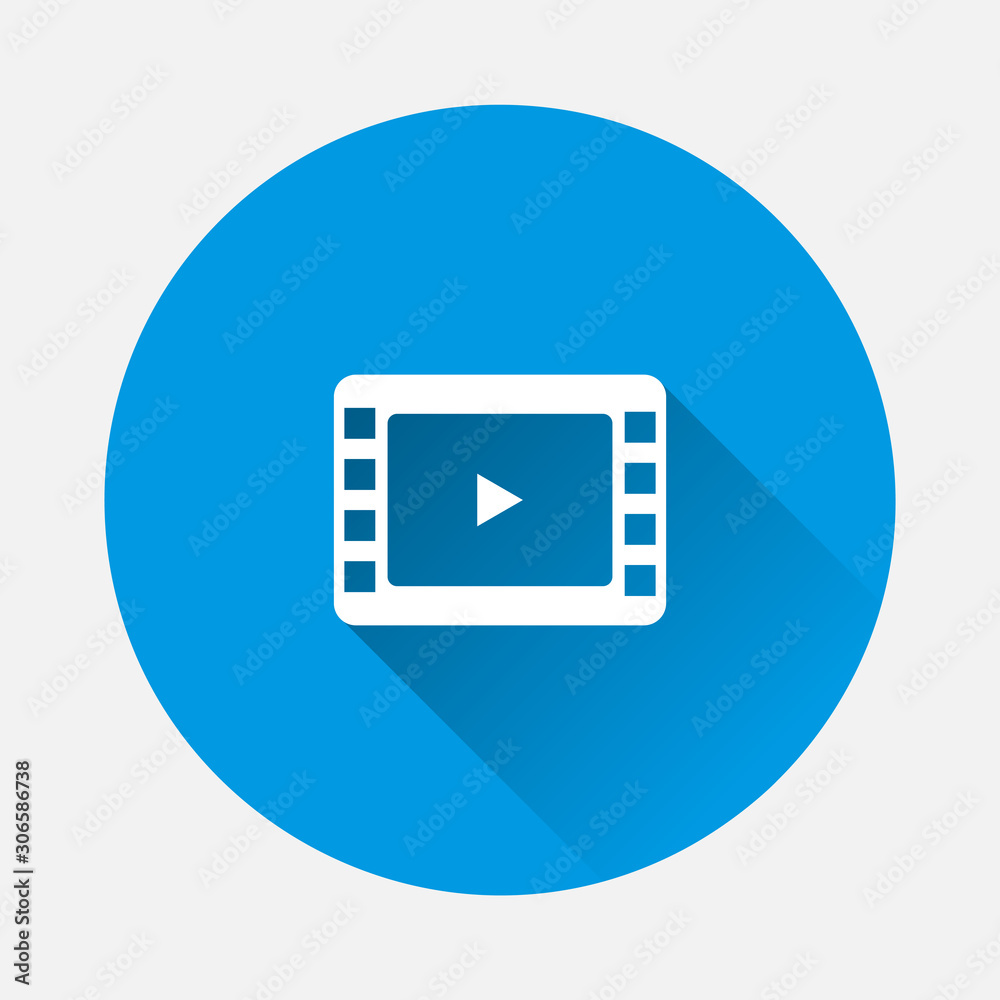 Flat Play Video Icon