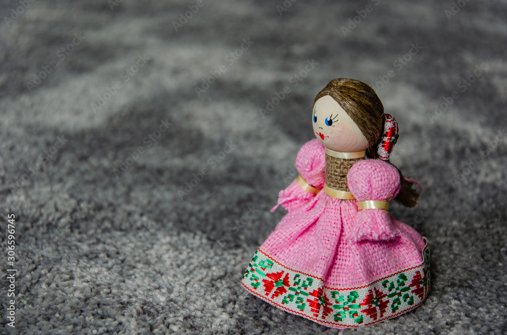 Doll form slavic culture with traditional embroidery. Souvenir from ...