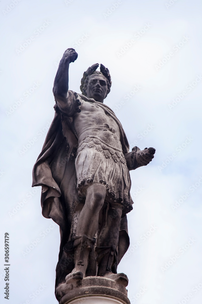 Antique statue of Roman dictator, politician, historian and military ...
