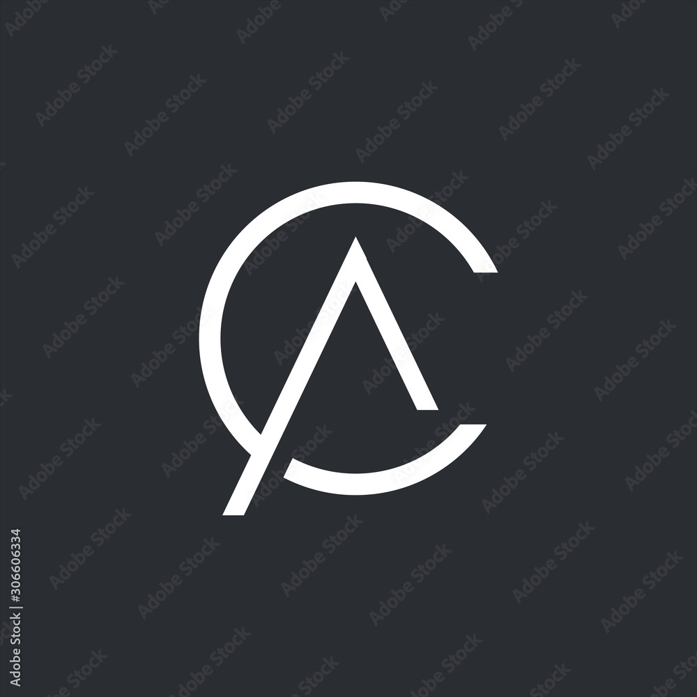 CA Logo. CA Letter Icon Design Vector Illustration. Stock Vector ...