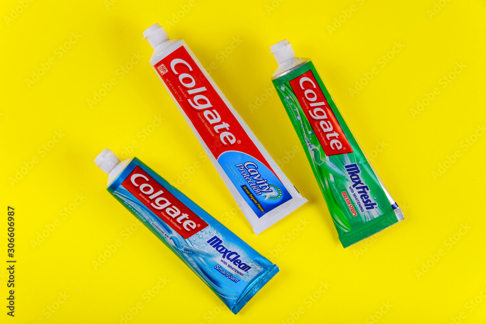 Colgate toothpaste manufactured by the American oral hygiene products a ...