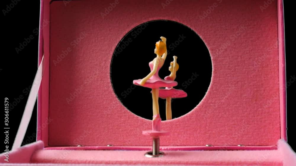The music casket with the dancing ballerina. Alpha channel included ...