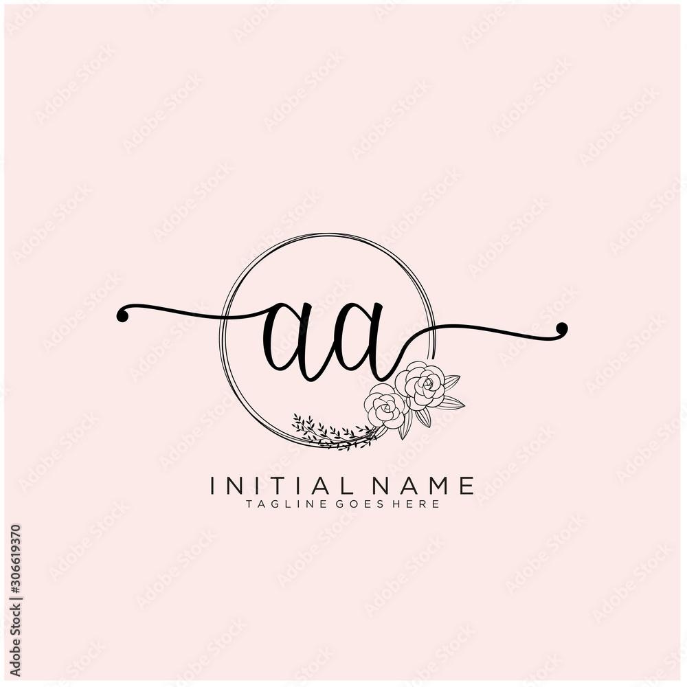 Aa Wedding Logo Design