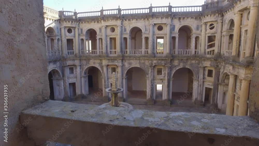 cloister columns gothic templar knights castle and convent of christ ...