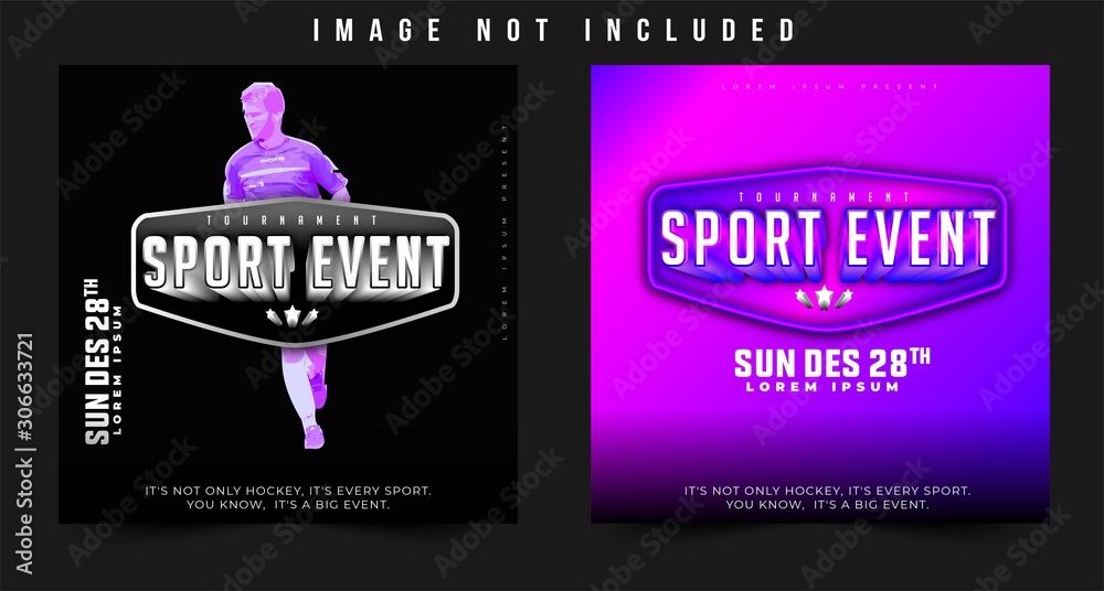 3d text effect sport event header or title, for event poster and banner ...
