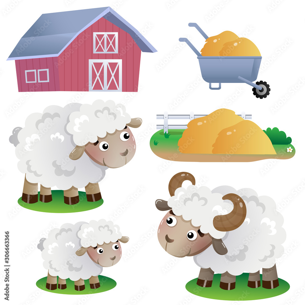 Sheep House Clipart