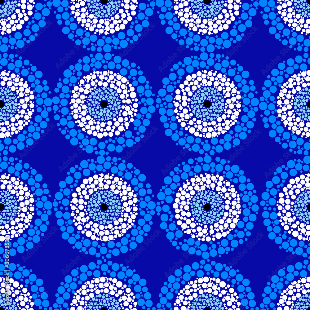 Seamless mosaic pattern with Turkish evil eye bead. Good luck tile ...