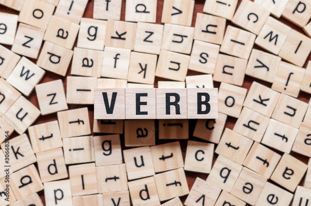 Verb word concept on cubes Stock Photo | Adobe Stock