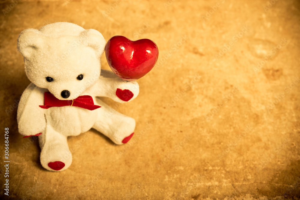 White Teddy Bear Love Wallpaper