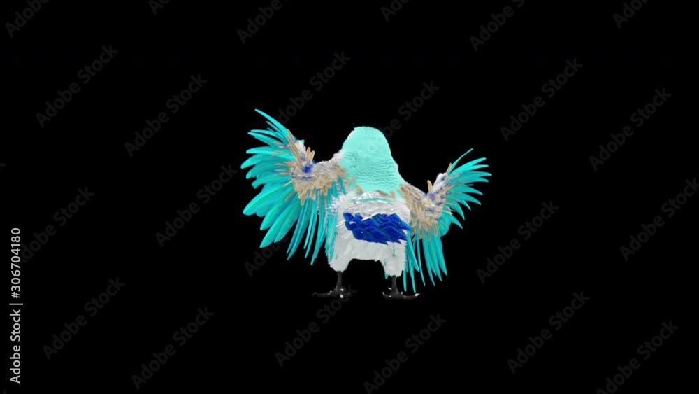 bird fly fur 3d rendering animal realistic CGI VFX Animation Loop Crowd ...