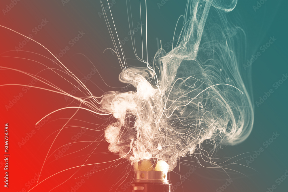 Electronic Cigarette vape explosion. cloud of vapor Stock-Foto | Adobe ...