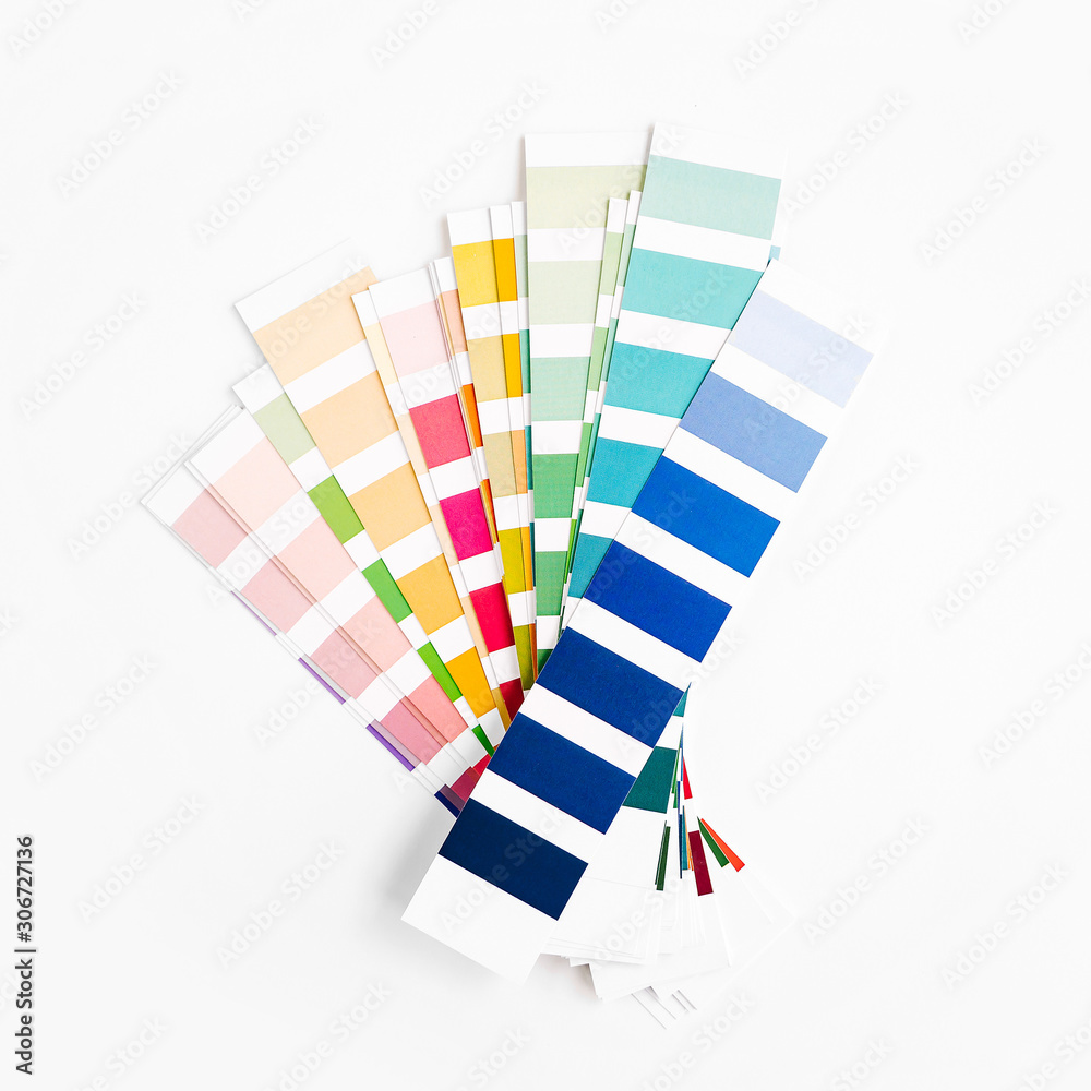Color swatch. Color palette guide. Rainbow scale. Stock Photo | Adobe Stock