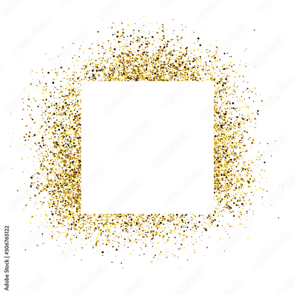 Greeting card with golden glitter background Stock Vector | Adobe Stock
