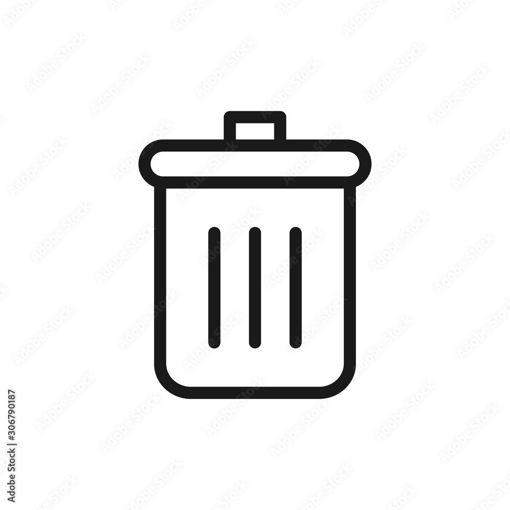 Delete, remove symbol. Garbage bin, trash can, dustbin icon. Trash can ... Delete, remove symbol. Garbage bin, trash can, dustbin icon. Trash can ...
