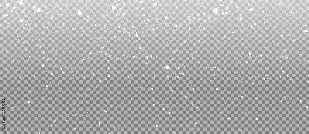 Snow. Realistic snow overlay background. Snowfall, snowflakes in ...