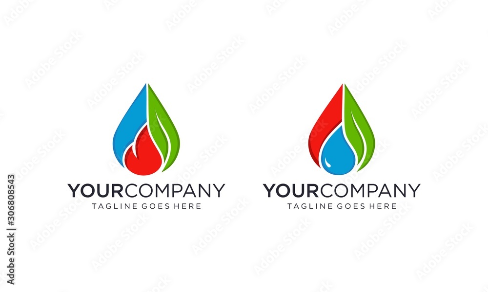 Natural Oil and gas logo design concept on white background Stock ...