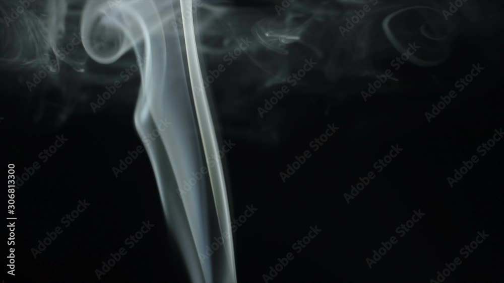 Real Stream Smoke flow footage isolated on black background for your ...
