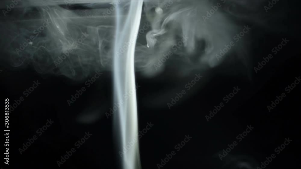 Real Stream Smoke flow footage isolated on black background for your ...