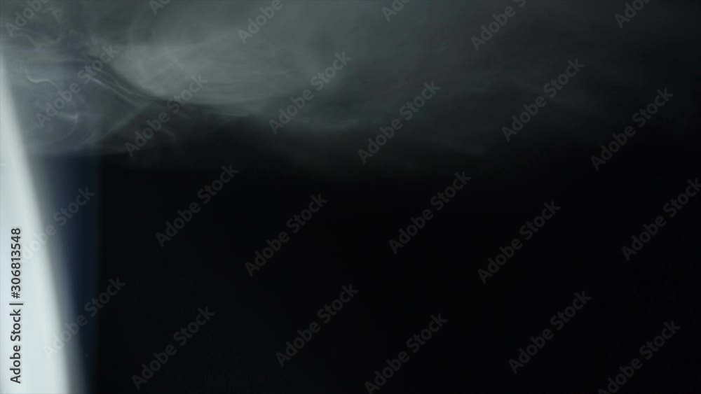 Real Stream Smoke flow footage isolated on black background for your ...