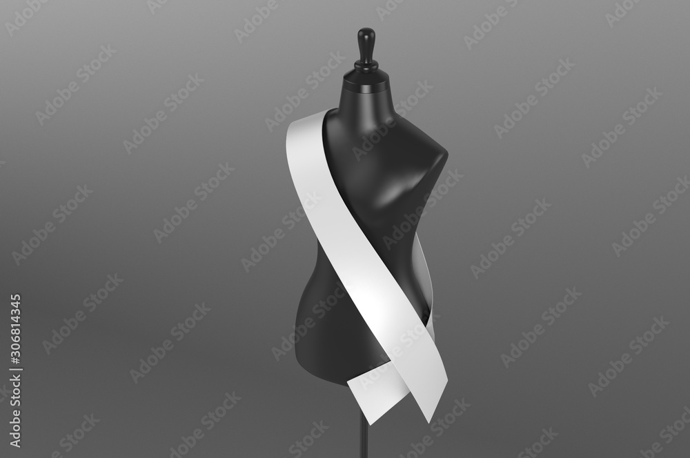 Blank sash template for event. 3d render illustration. Stock ...
