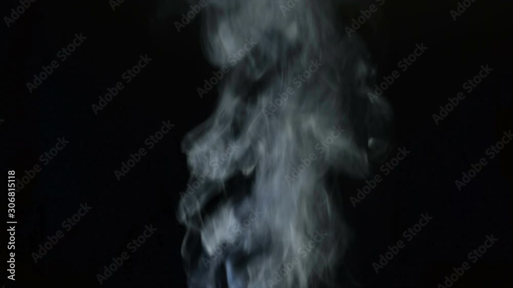 Real Stream Smoke flow footage isolated on black background for your ...