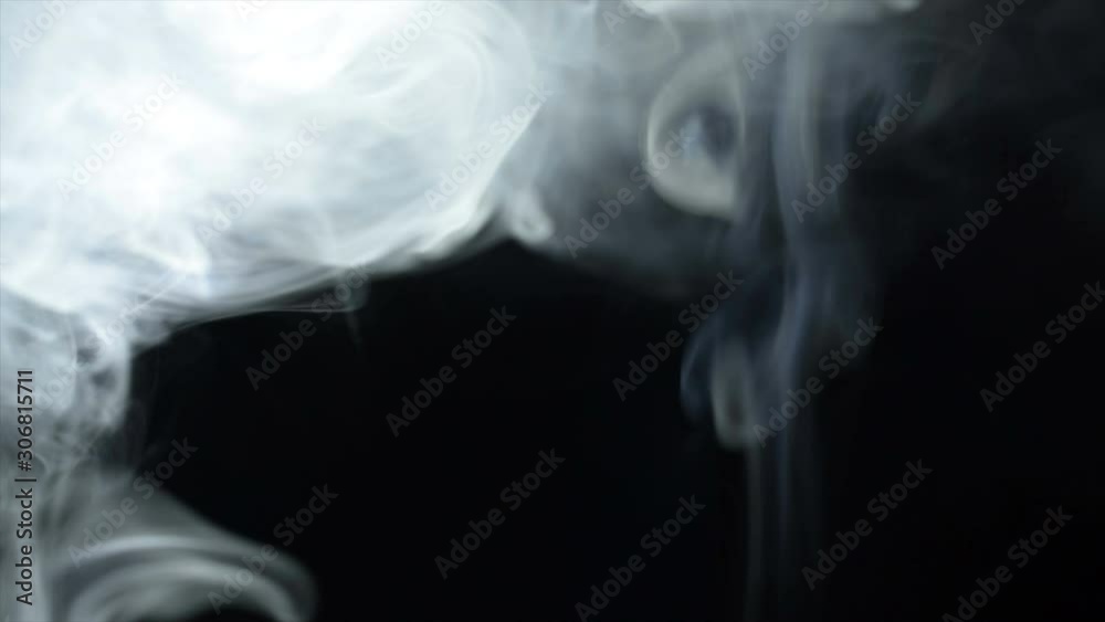 Real Stream Smoke flow footage isolated on black background for your ...