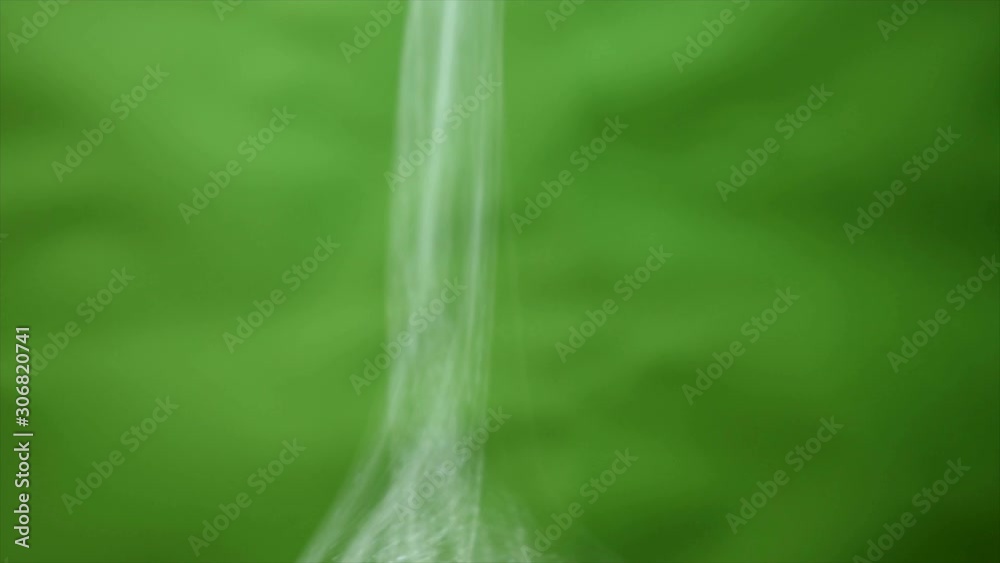 Real Stream Thin Smoke Trickle flow footage isolated on green screen ...