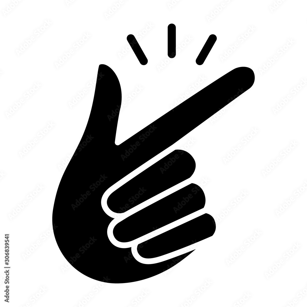 Snap your fingers or finger snapping hand gesture flat vector icon for ... Snap your fingers or finger snapping hand gesture flat vector icon for ...