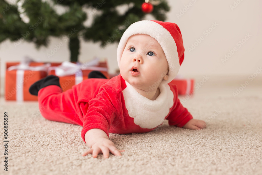 Cute Baby Girl Santa Claus
