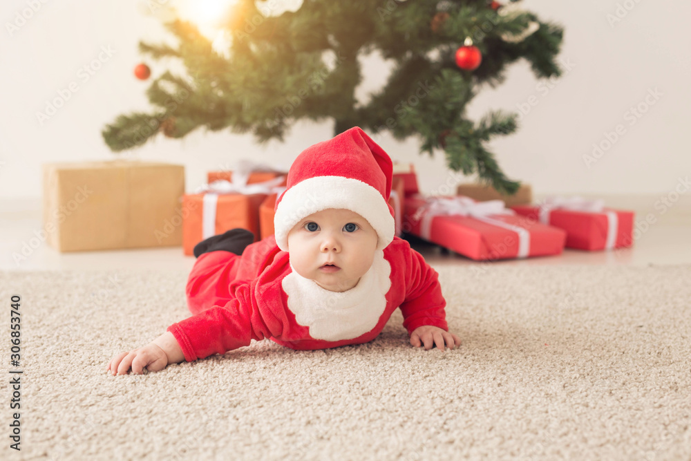 Cute Baby Girl Santa Claus