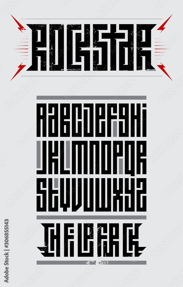 Rockstar - original font. Suitable for t-shirt prints, headlines ...