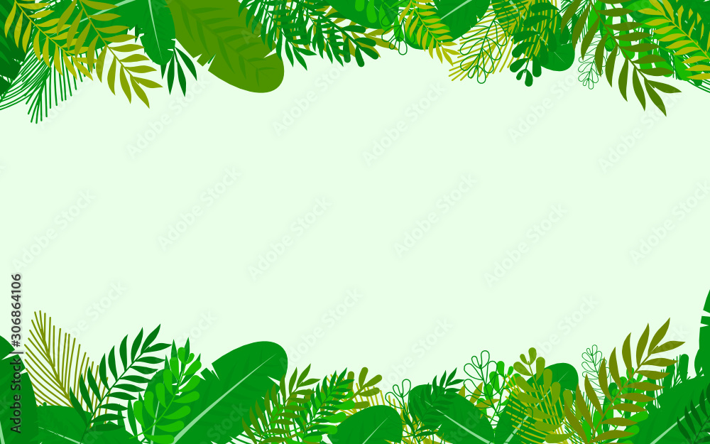 Jungle tropical cartoon background. vector illustration. Stock Vector ...