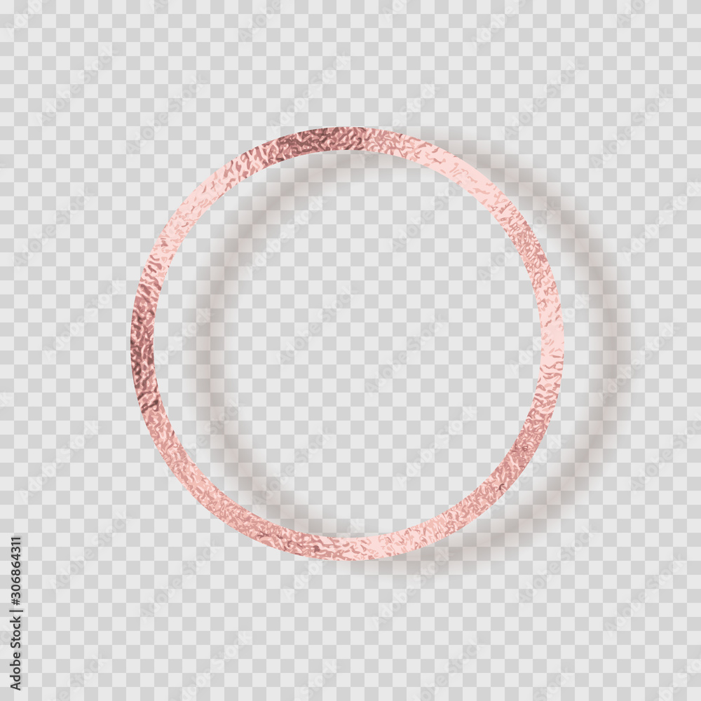 Vecteur Stock Gold rose foil smudge frame. Pink sparkle glitter texture ...