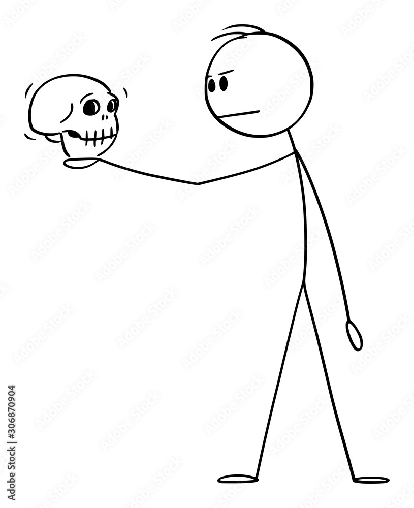 Vector cartoon stick figure drawing conceptual illustration of man in ...