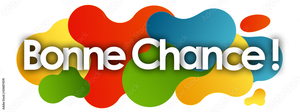 bonne chance in color bubble background Stock Illustration | Adobe Stock