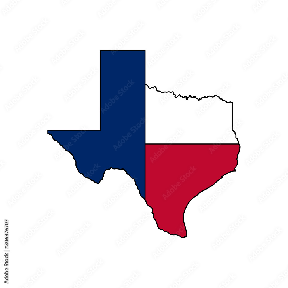 Texas map. Texas map icon. Texas symbol Stock Vector | Adobe Stock