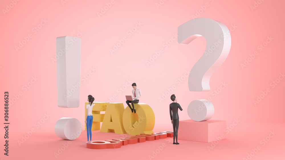 People 3d Characters Standing near Exclamations and Question Marks ...