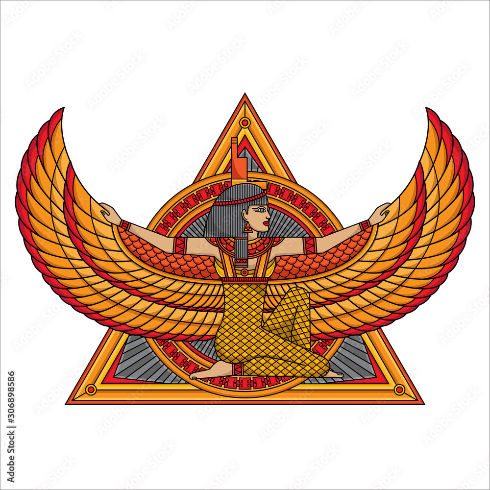 isis goddess tattoo design Stock Vector | Adobe Stock