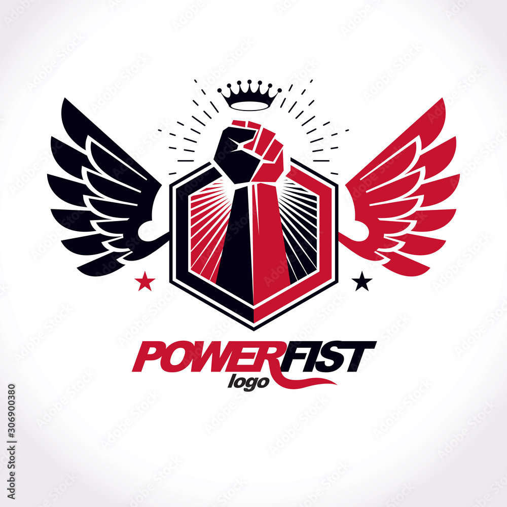 Strong raised arm of athletic man vector illustration made using ...