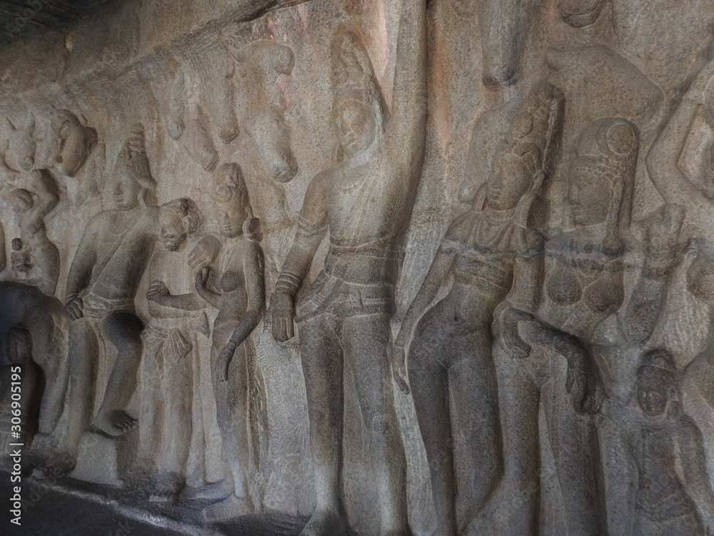 Foto de Panch Rathas Monolithic Hindu Temple in Mahabalipuram. Great ...