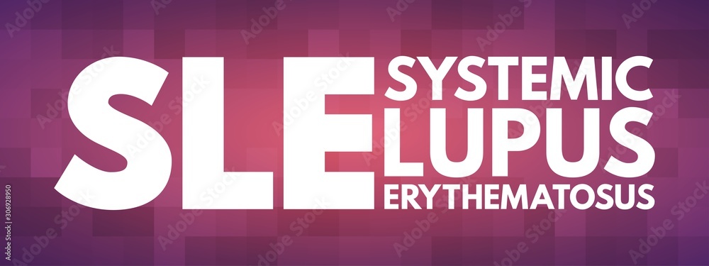 SLE - Systemic Lupus Erythematosus acronym, medical concept background ...