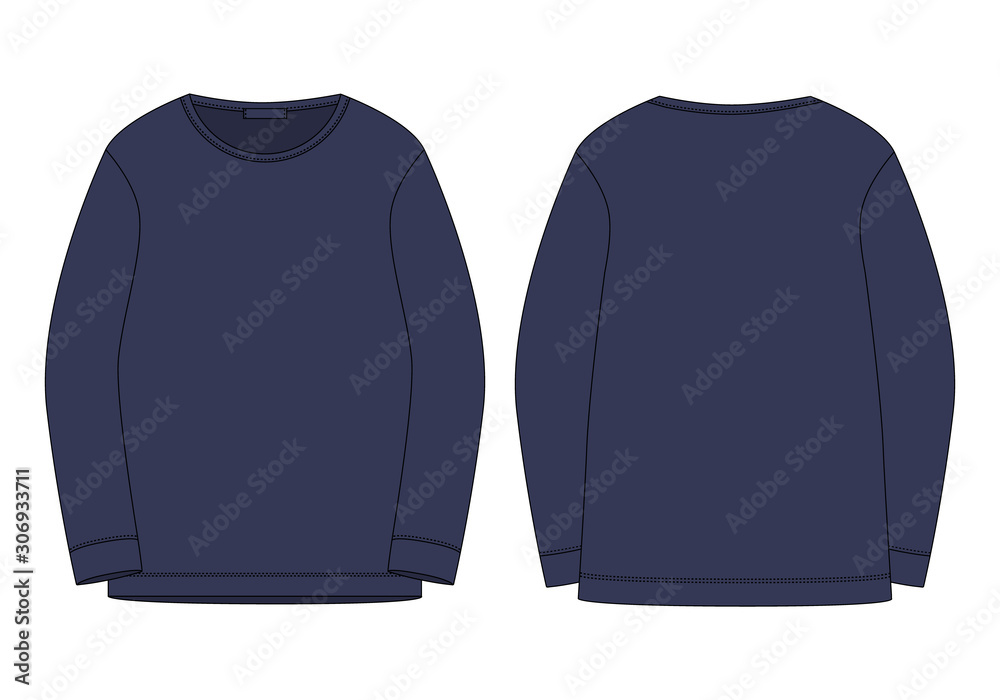 Crewneck Sweatshirt Template Vector