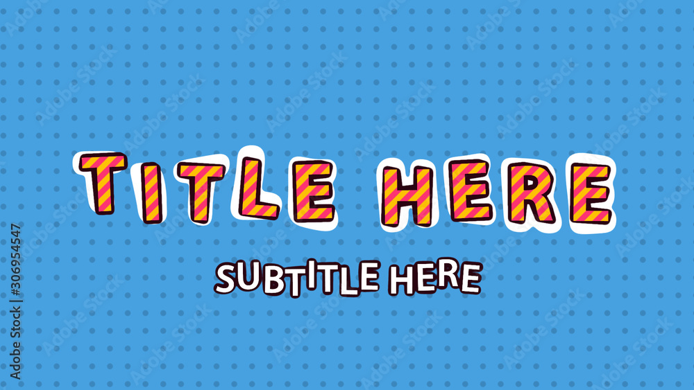 90's TV Title Stock Template | Adobe Stock