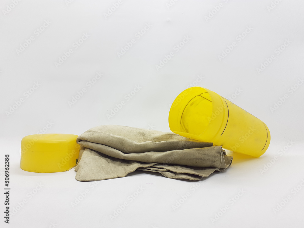 Reusable Yellow Used Dirty Industrial Kanebo Rubber Cleaning Cloth in ...