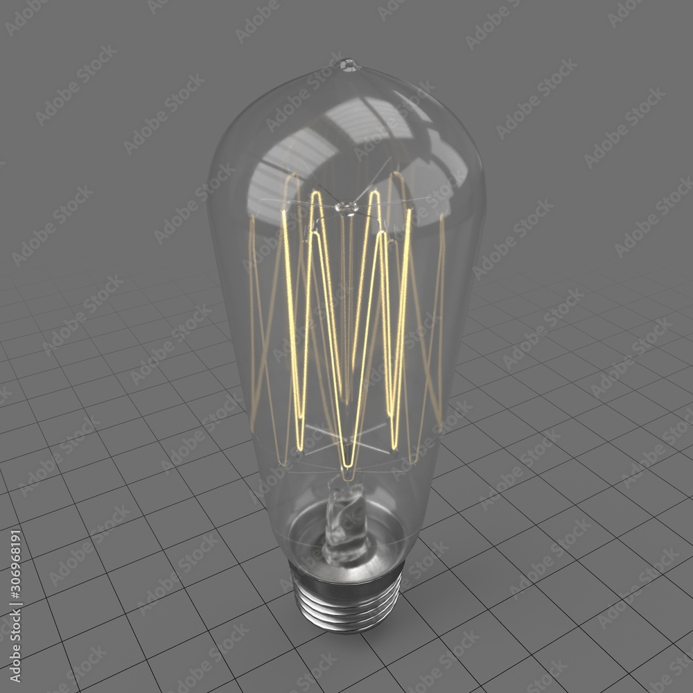 Retro incandescent light bulb Stock 3D asset | Adobe Stock